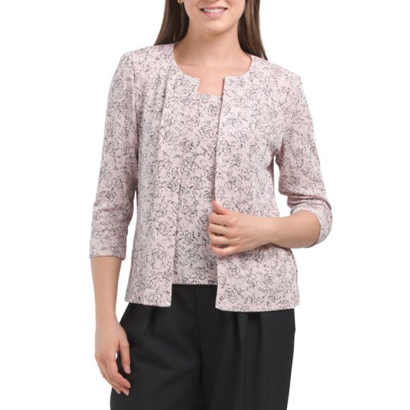ALEX EVENING | Jackets & Coats | Alex Evening Shell Pink 2pc Jacket And ...